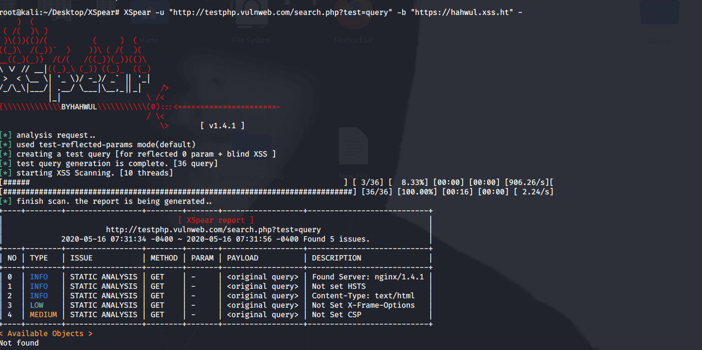 بررسی آسیب پذیری XSS با ابزار XSpear - تیم بلک سکوریتی